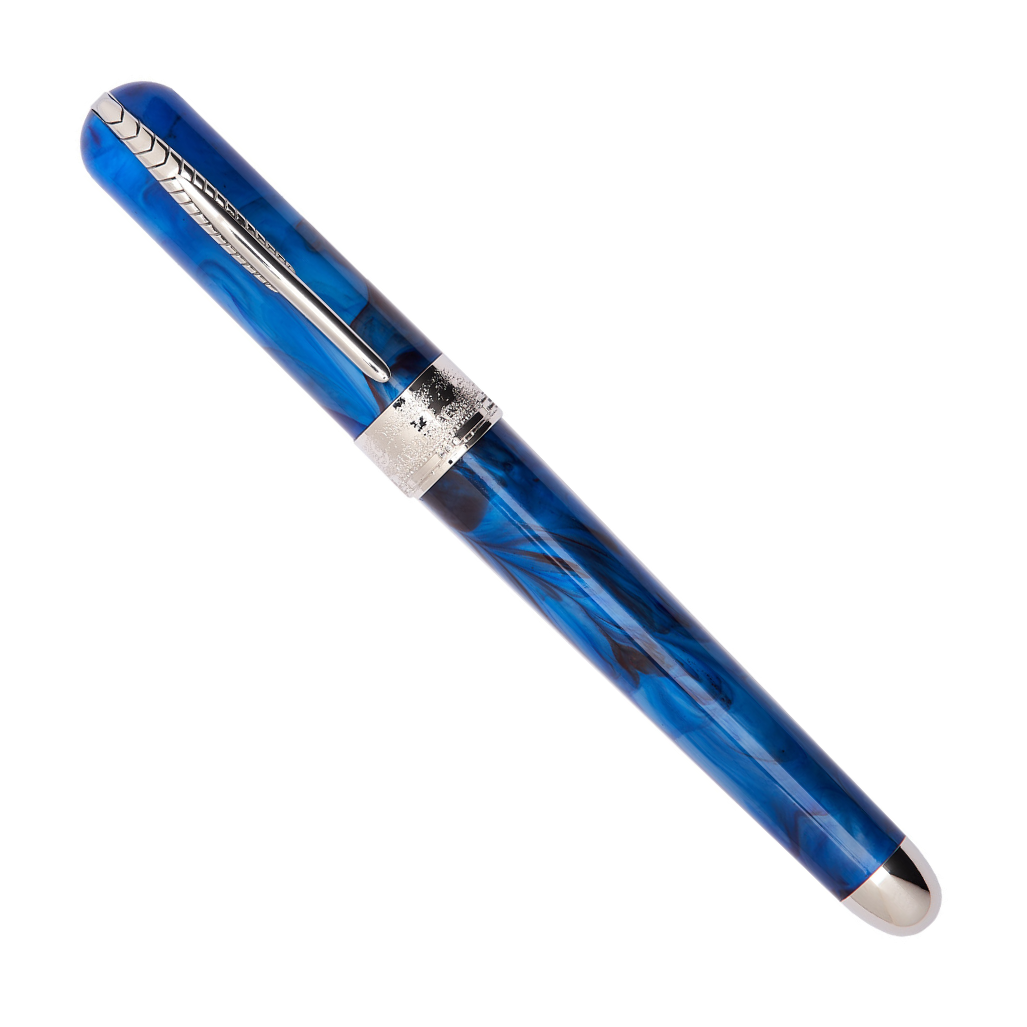 Pineider Avatar UR Mini Red Blue Solidate Palladium Trim Fountain Pen ...
